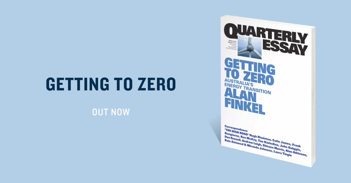 Getting to Zero by Alan Finkel | Black Inc.