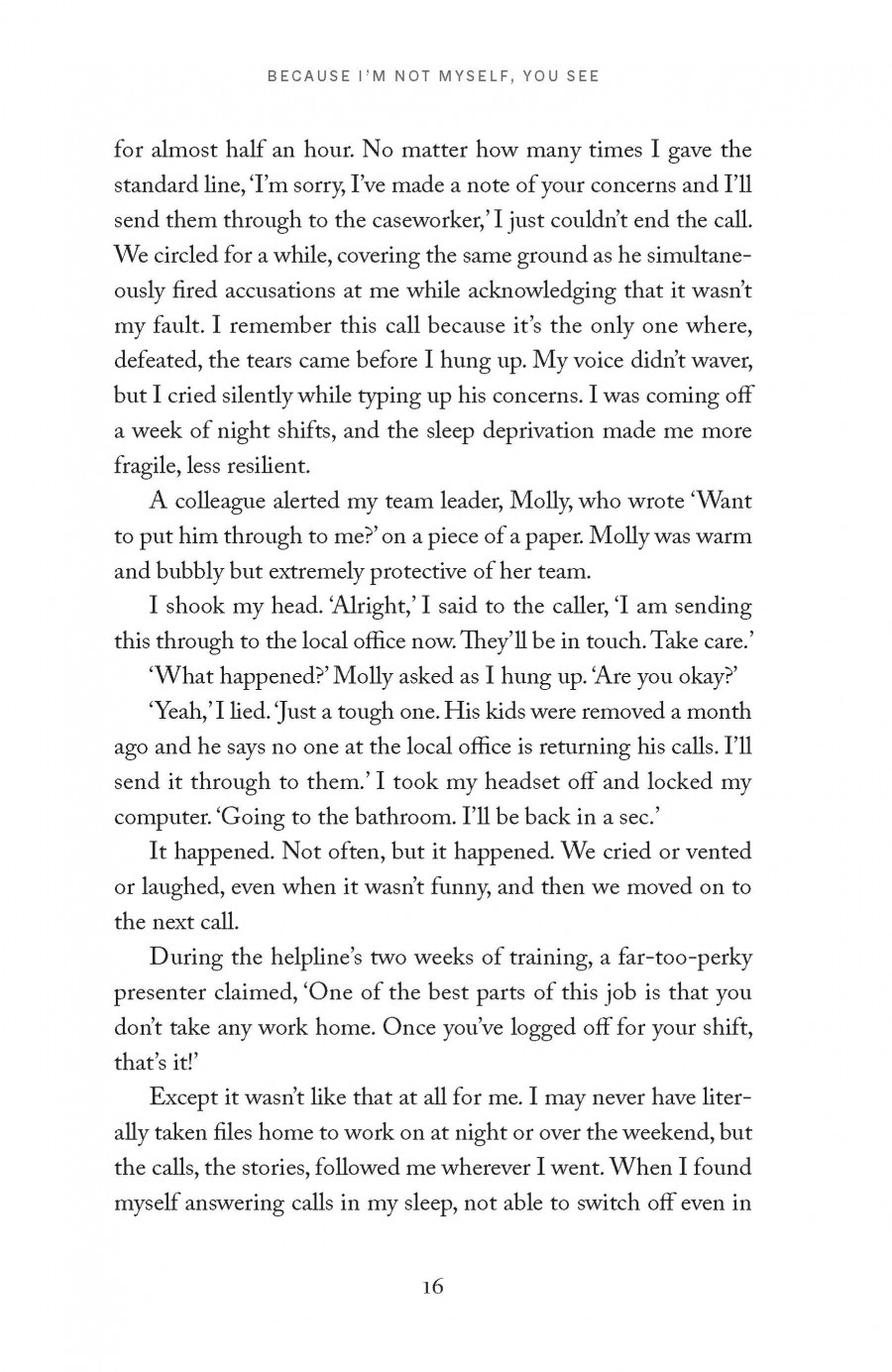 Because I'm Not Myself, You See by Ariane Beeston | Black Inc.